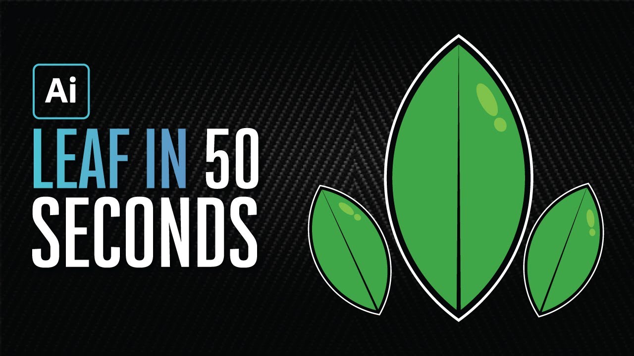 How To Create Leaf In Adobe Illustrator - Flat Illustration #Shorts