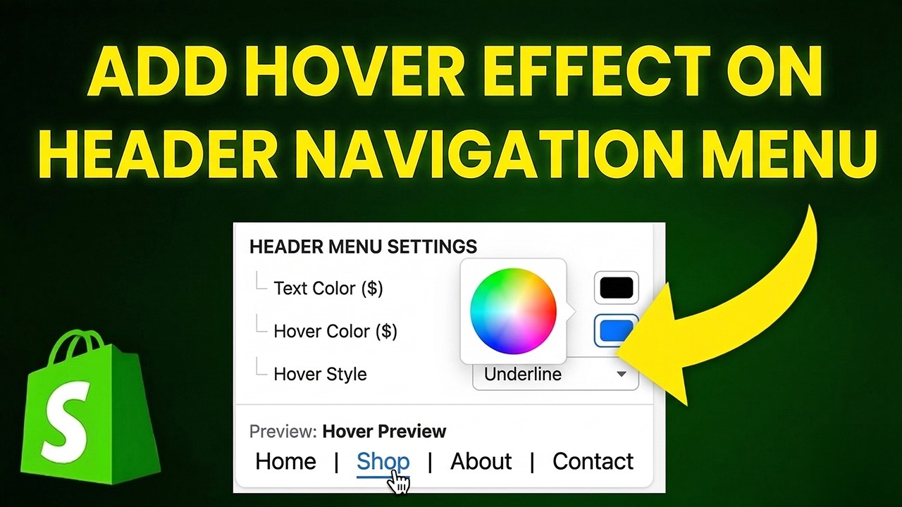 How to Add Hover Effect On Header Navigation Menu In Shopify (Step-by-Step)