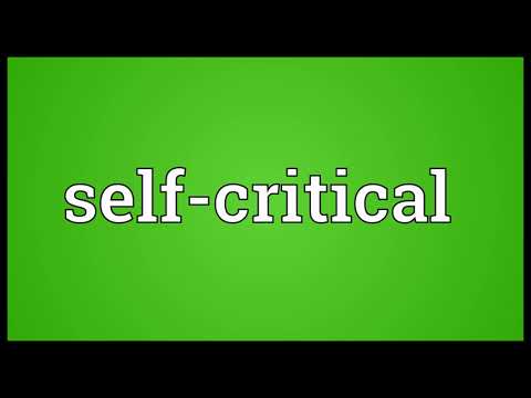 Self critical Meaning