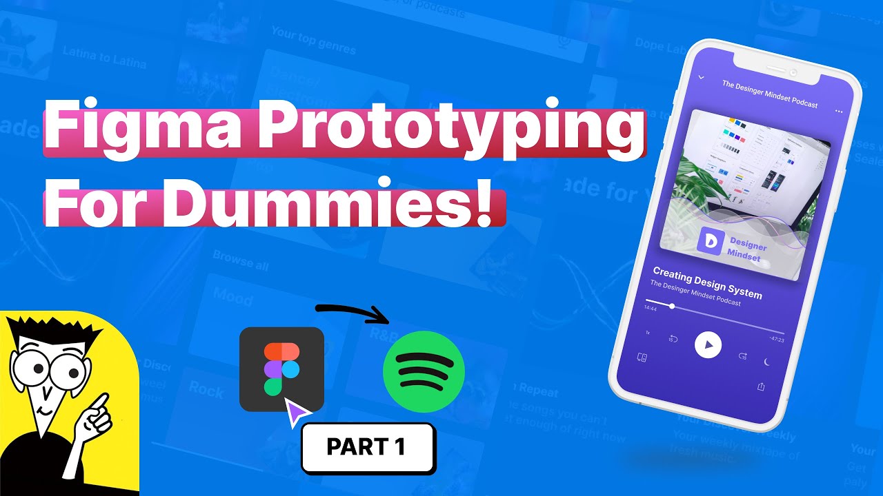 Simple Prototype  | Figma Prototyping with Spotify app | part 1