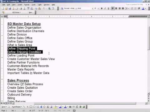 SAP SD - Concepts of Shipping Point Determination