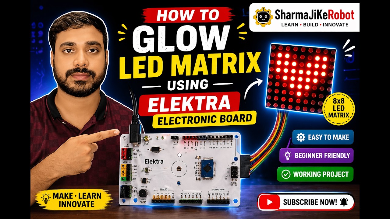 LED Matrix using Elektra  #innovation #circuit #diyprojects