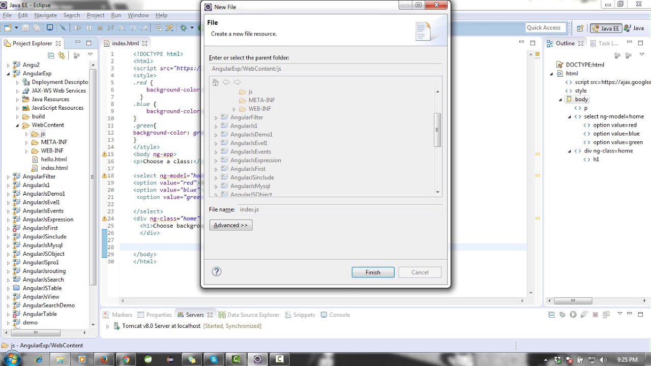 AngularJS tutorial ng-class directive with example