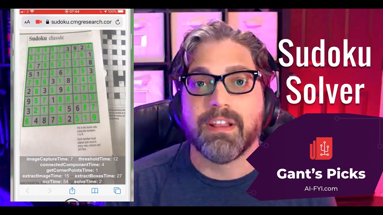 Sudoku Solver - AI_FYI.com Gant's Picks
