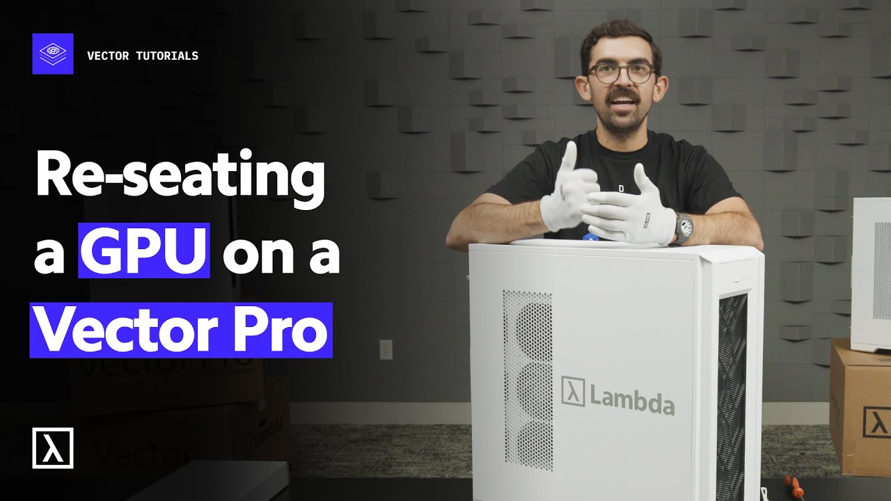 Re-seating a GPU on a Vector Pro workstation