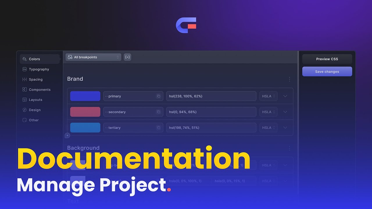 Navigating the UI: Manage Project - Core Framework