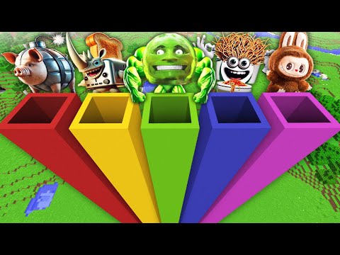 WHERE this TALLEST PITS LEADS NEW BRAINROT RHINO TOASTERINO | LING GANG MELON | LABUBU in Minecraft?