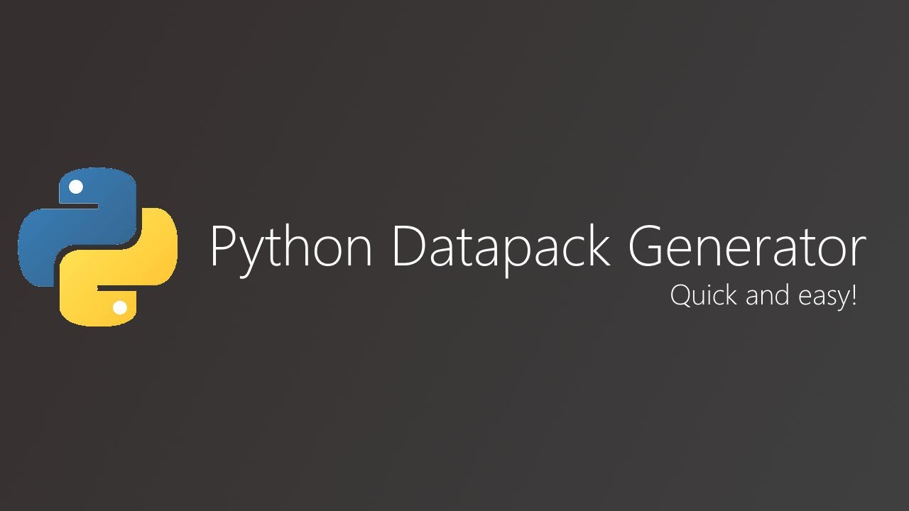 Datapack generator using python!