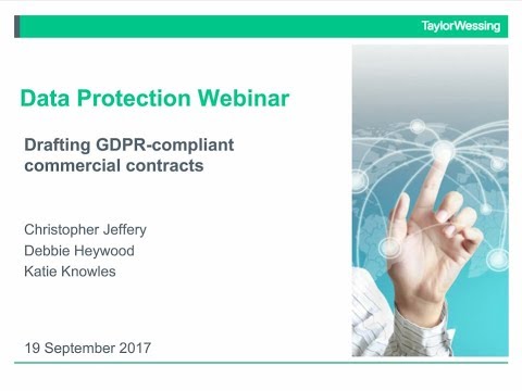 Data Protection - drafting GDPR-compliant commercial contracts