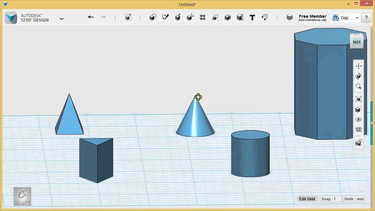 123D Design Tutorial - Basics 1/6 - Introducing the Workspace