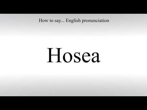 How To Pronounce Hosea - How To Say: American pronunciation