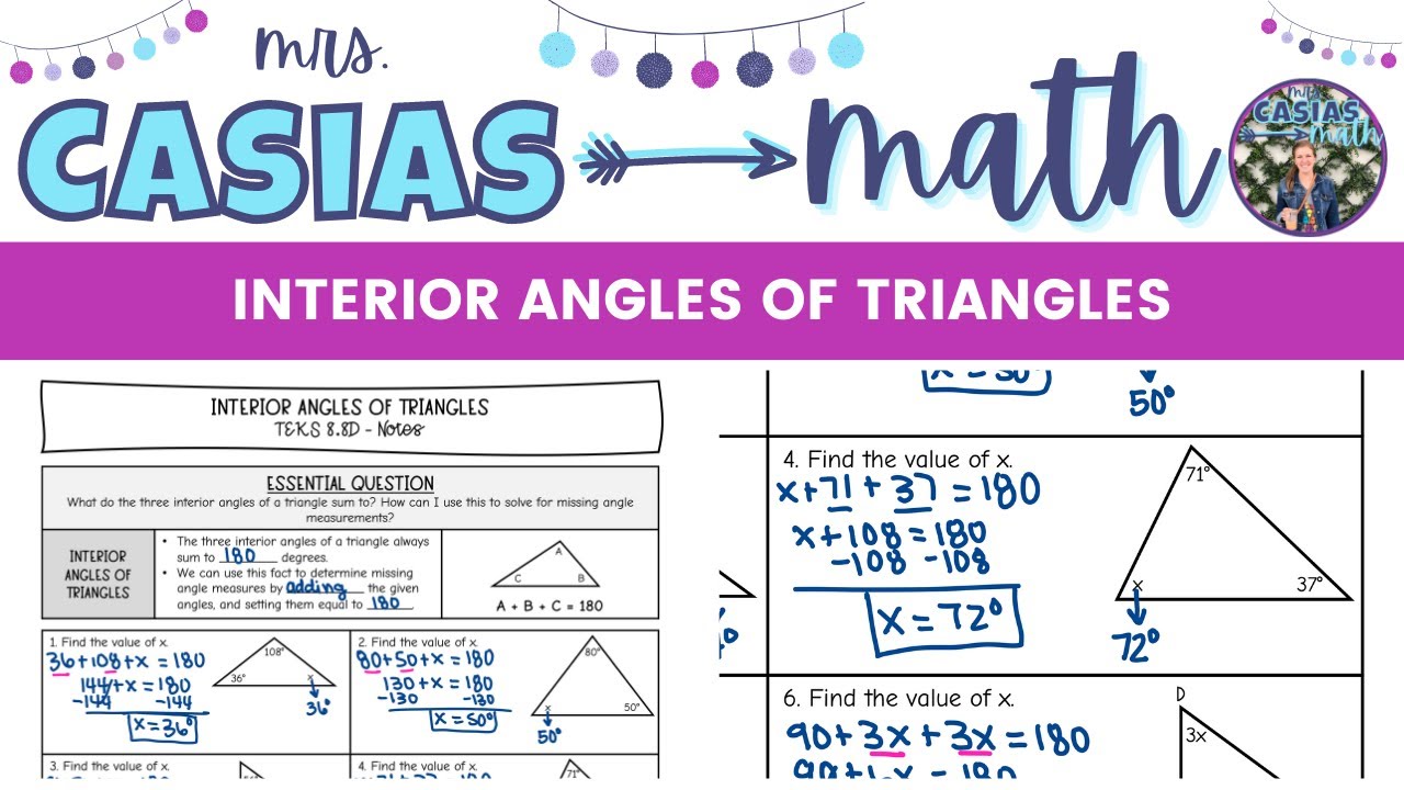 Interior Angles of Triangles   Triangle Sum Theorem | 8th Grade Math Pre-Algebra
