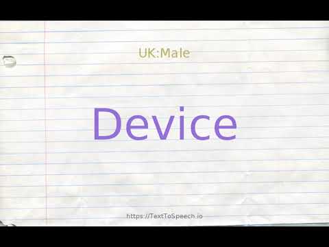 How to pronounce device