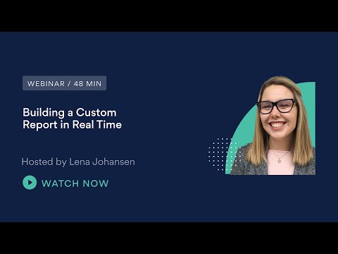Building a Custom Report in Real Time in Fathom