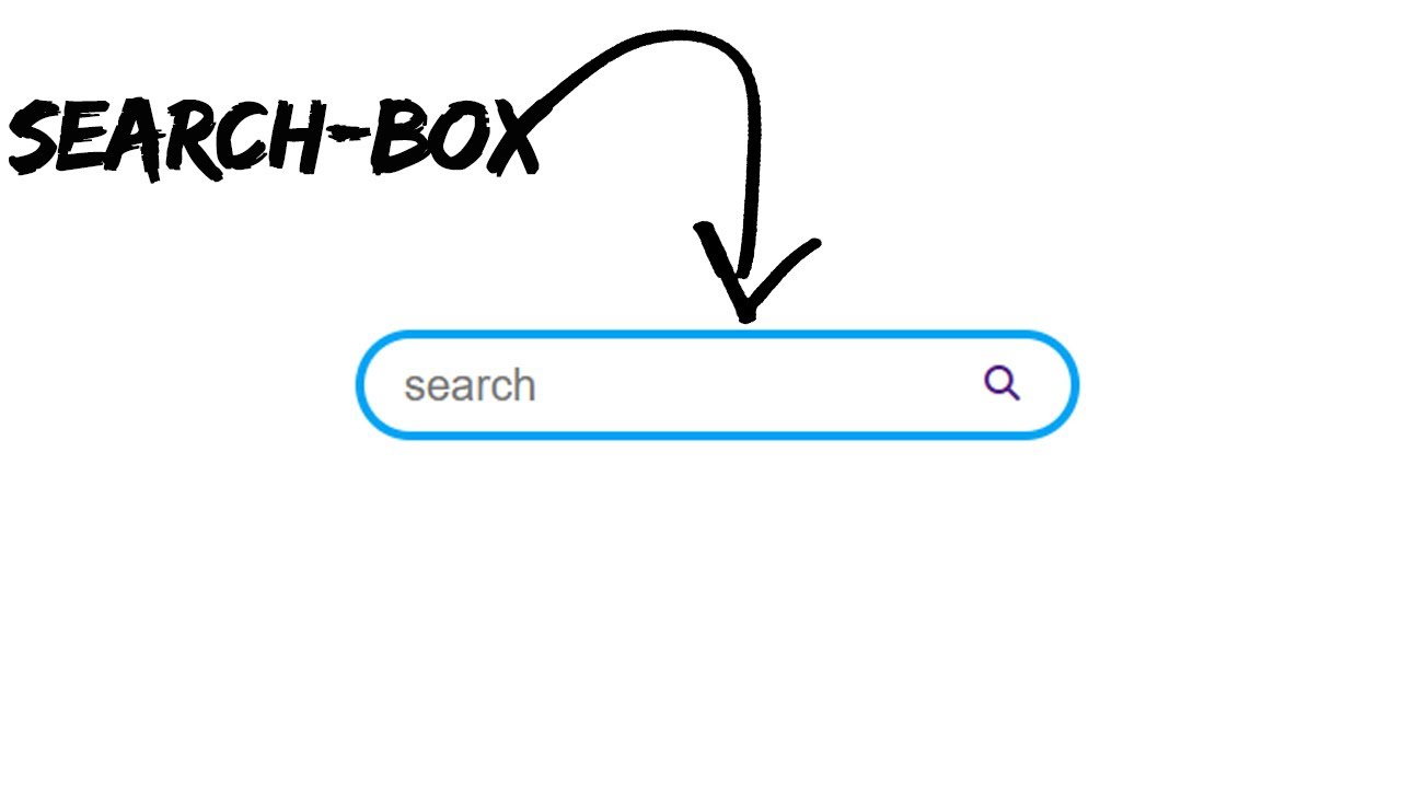 Create a search box - using HTML,CSS with icon