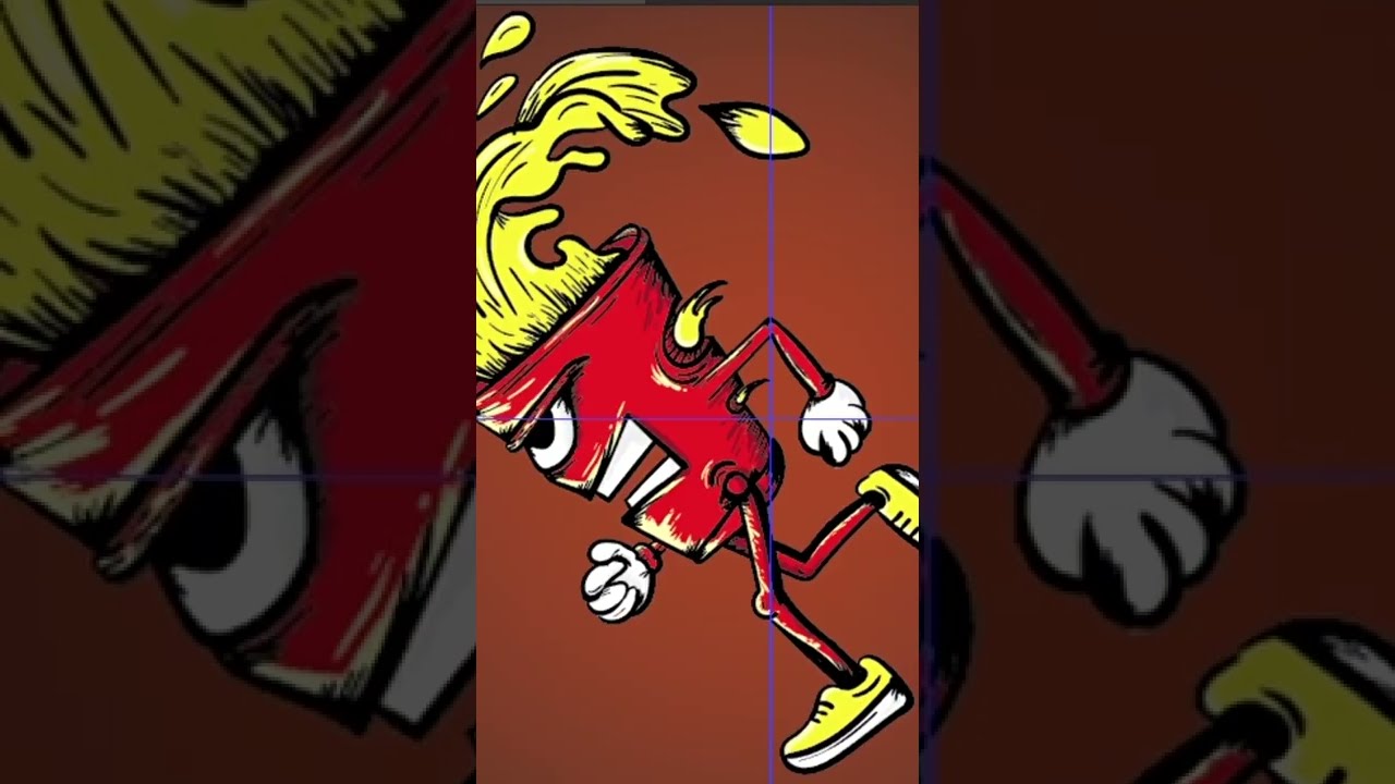 ILLUSTRATION OF RUNNING SODA CHARACTER #shorts