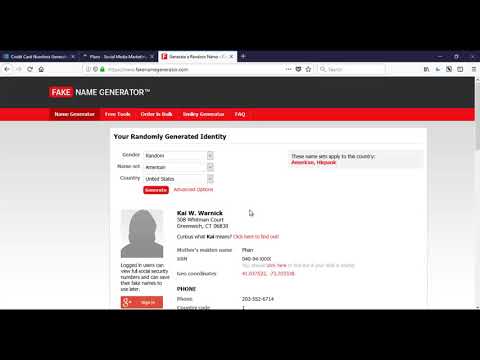 Video 10 - Who Are These People - Fake Name Generator