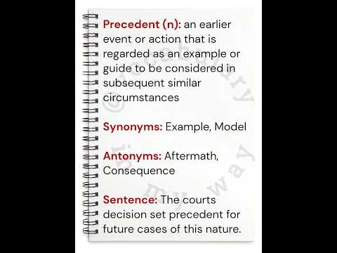 Vocabulary in Short (Precedent) #vocab #vocabulary #vocabshorts