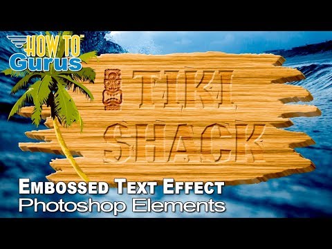 How You Can Make a Text Effects Embossed Tiki Sign in Photoshop Elements - Free Font Download