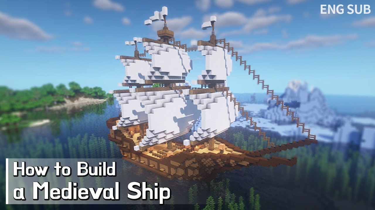 Minecraft: How To Build an Epic Medieval Ship Tutorial (Building ...