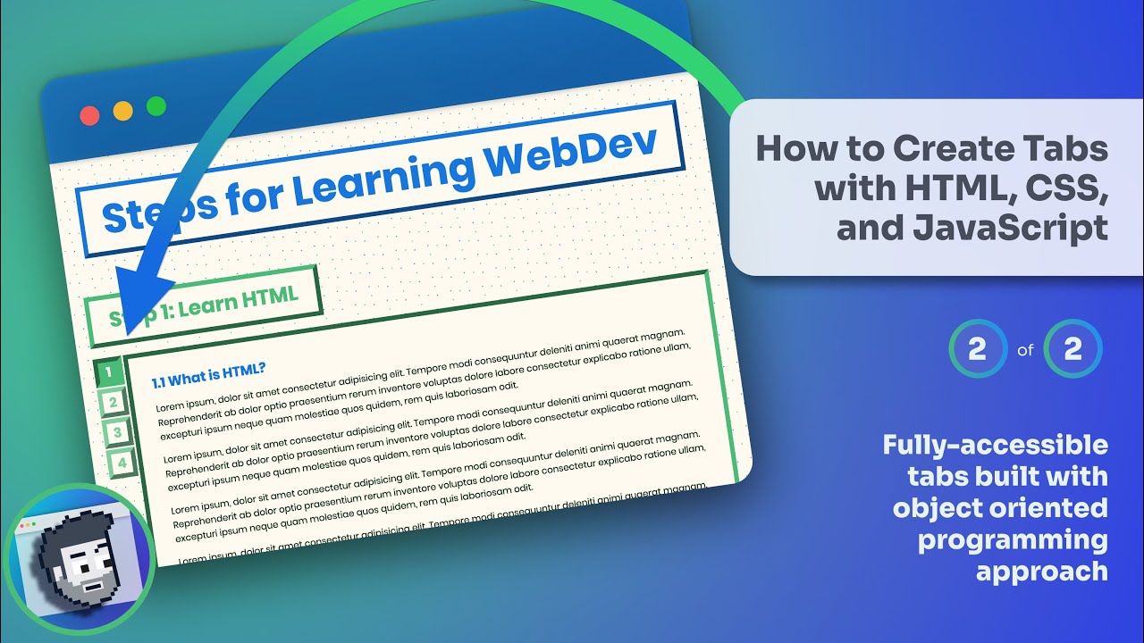 How to Create Tabs with HTML, CSS, and JavaScript (Part 2 of 2)