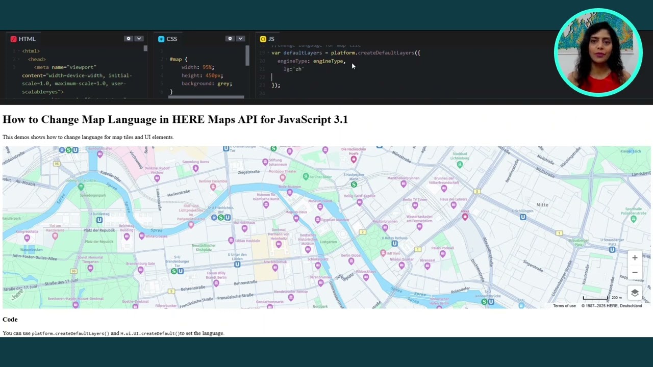 How to change map language in HERE Maps API for JavaScript