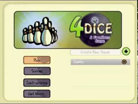 4 Dice a Fractions Game {Math Game App DEMO}