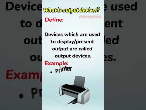 What is output devices?||Define output devices and write its example #compterinformation #material