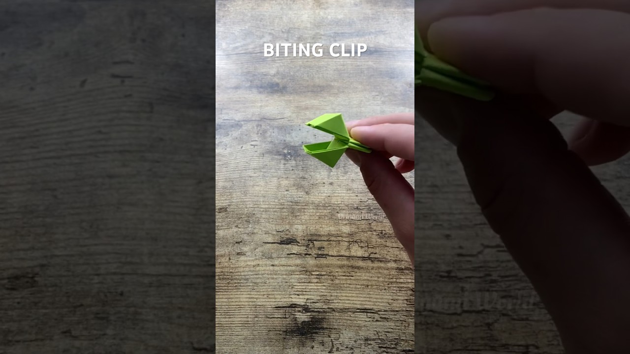 EASY ORIGAMI BITING CLIP PAPER TOY TUTORIAL | ORIGAMI PINCERS CRAFT INSTRUCTIONS ORIGAMI WORLD ART