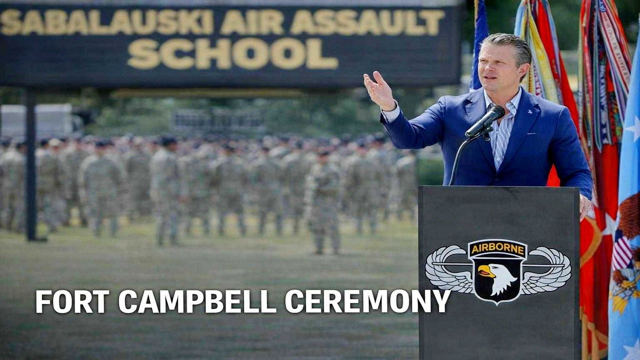Pete Hegseth Pins Purple Hearts on 9 Army Veterans at Fort Campbell