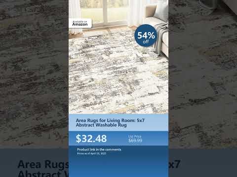 Area Rugs for Living Room: 5x7 Abstract Washable Rug