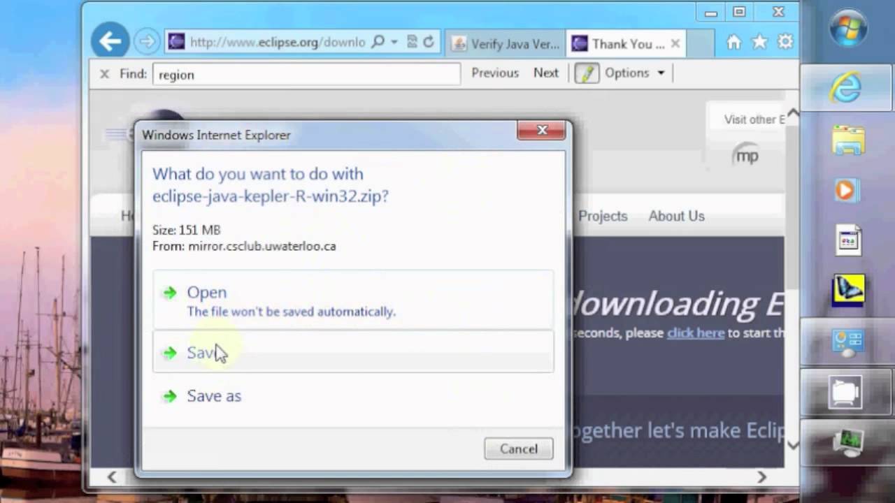 Install Java and Eclipse on Win 7