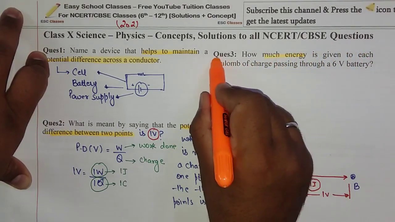 Class X(10th) Physics - Chapter 12: Electricity | Page 200, 202 Exercise Questions Solutions