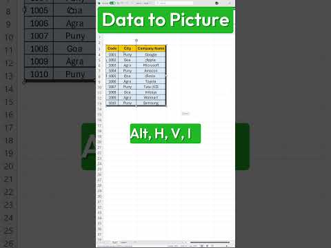 Turn EXCEL Data into a PHOTO with ONE Click!