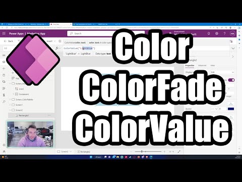 How to Use the Color, ColorFade, and ColorValue Formula in Power Apps with Examples | 2023 Tutorial