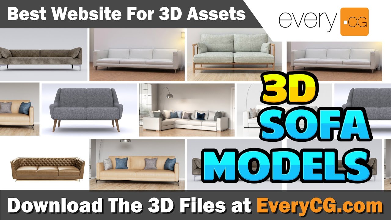 Best place to download 3D Sofa Model #3dmodel #3delement #3danimation