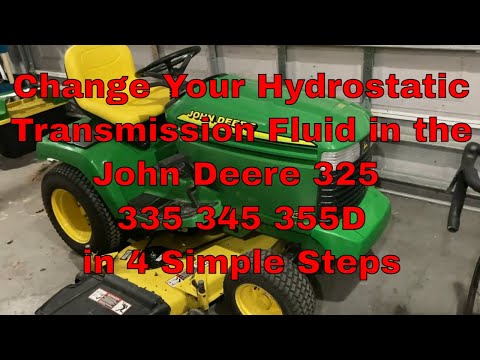 How to Change your Hydrostatic Transmission Fluid in a John Deere 325 335 345 355D in 4 Simple Steps