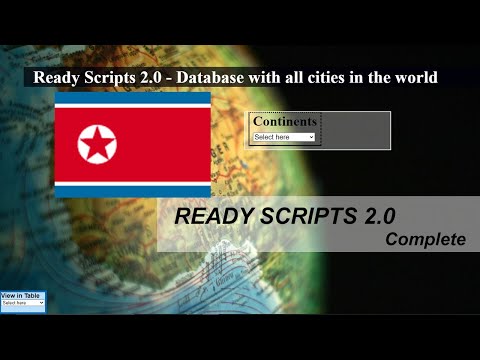 List of cities and provinces in North Korea database - Ready Scripts 2.0