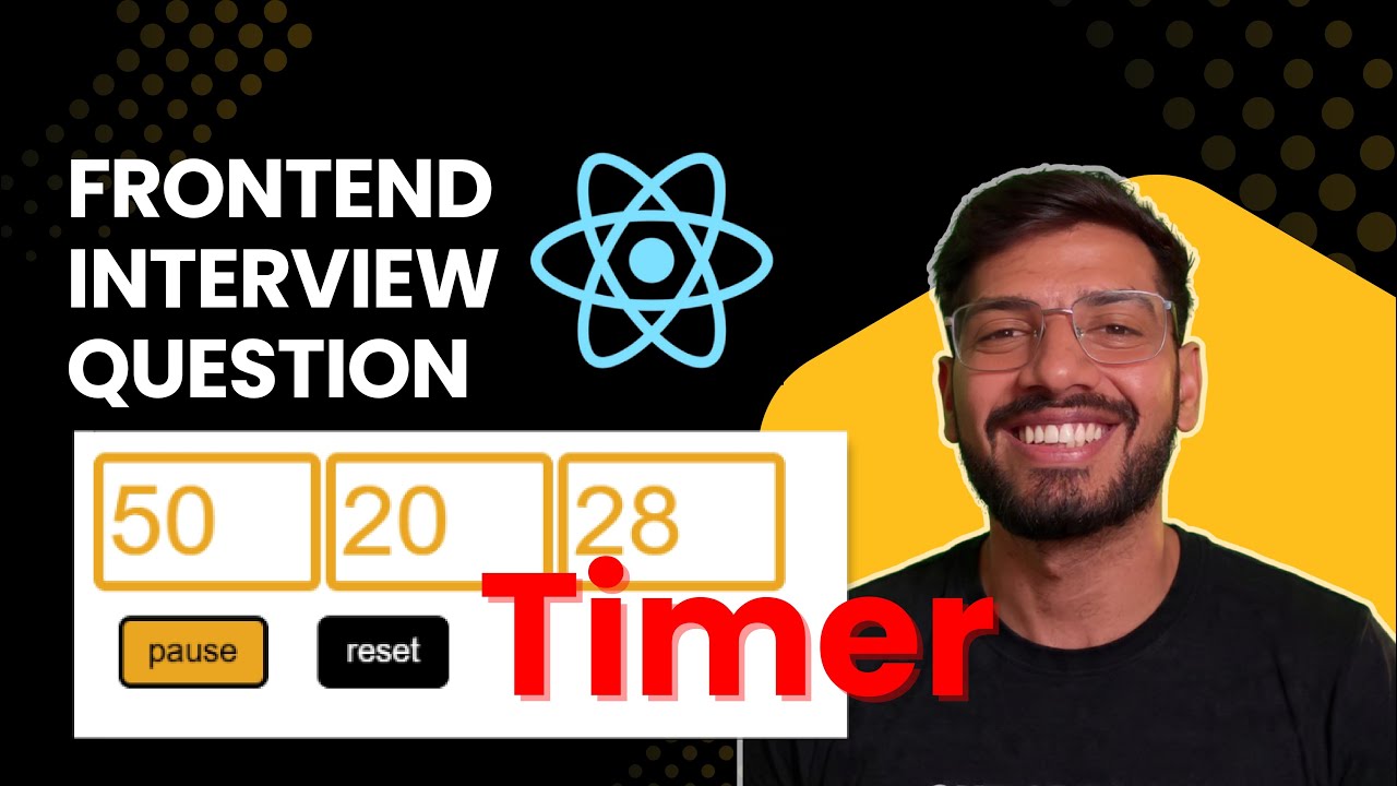 Build a Timer Component in React JS | Frontend Interview Challenge | CodeWithKai