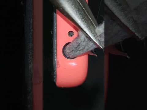 Cleaning iPhone audio jack with hot glue โ #satisfying #cleaning #asmr