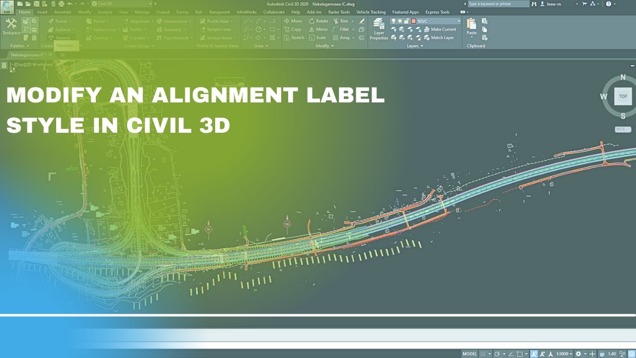 Modify an Alignment Label Style in Civil 3D