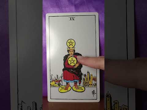 4 of Pentacles Tarot Card Meaning #greed #hoarding #safety
