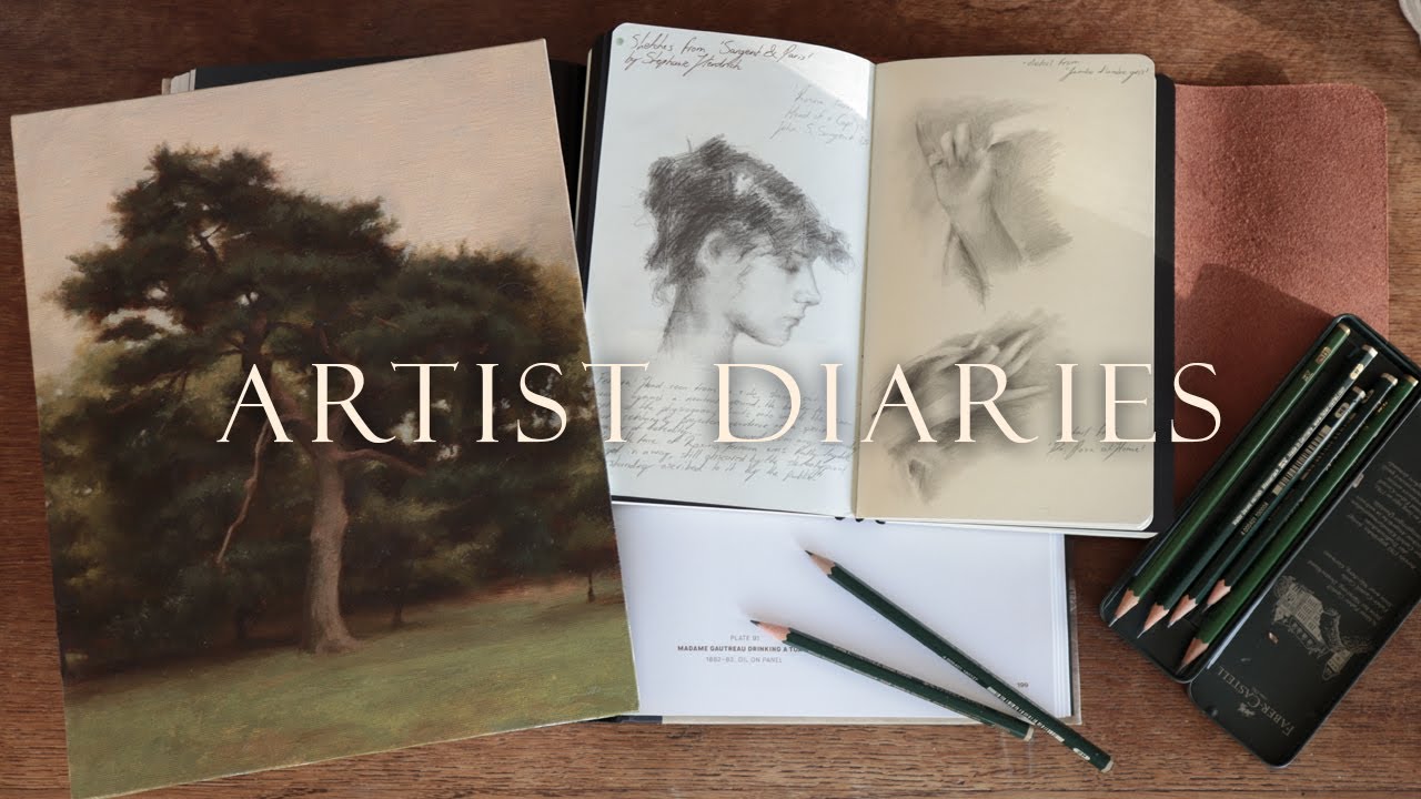 How I Create a Painting from Start to Finish 🍂 mixing colors, sketchbooking, my painting process