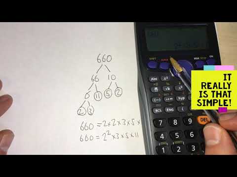 Calculator hack for finding prime factors