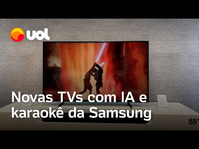 Testamos a nova TV QLED Samsung de 55 polegadas com IA e karaokê