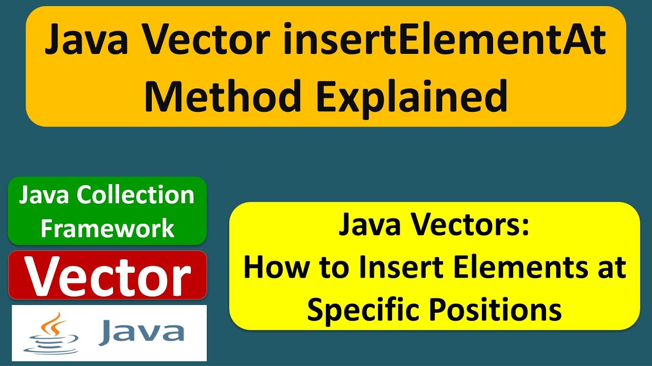 Java Vector insertElementAt Method Explained | Java Collection Framework