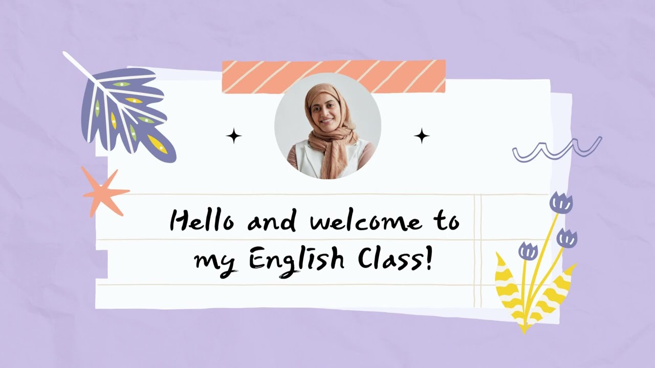 Cute Violet Theme Powerpoint Template Free Download