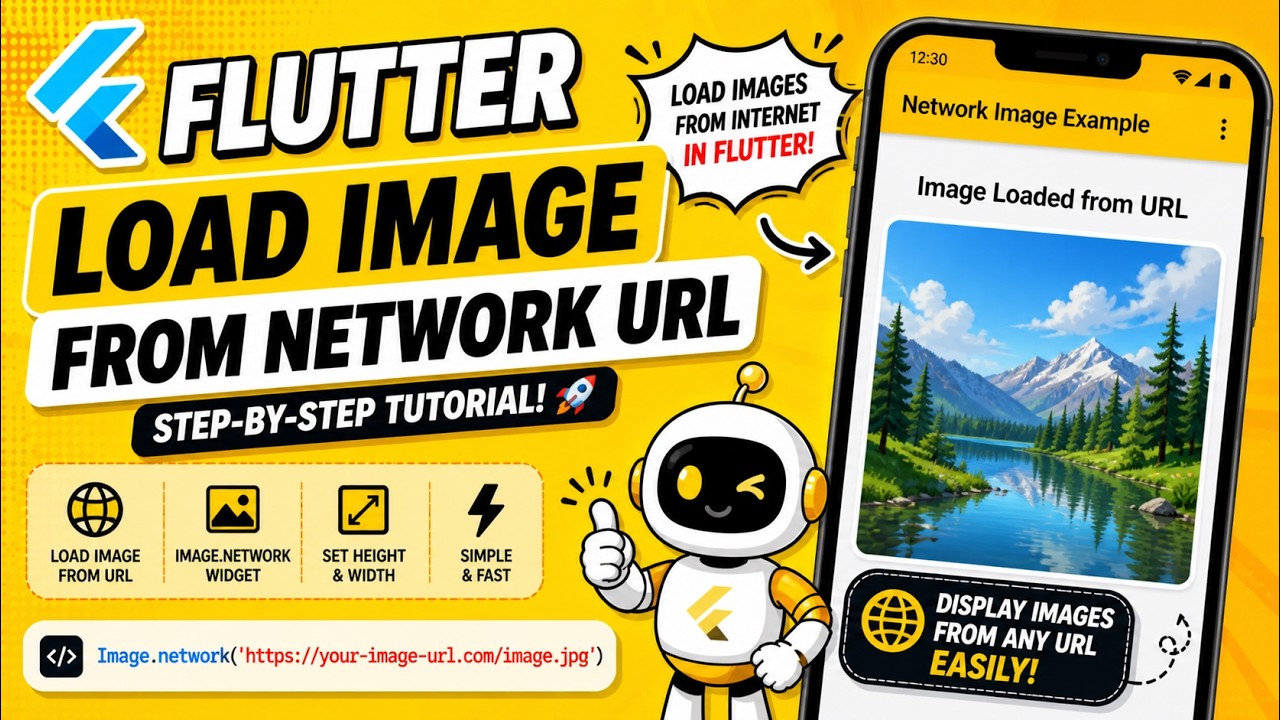 FLUTTER ANDROID -  LOAD IMAGE FROM THE NETWORK URL || TUTORIAL