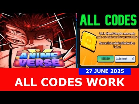*ALL CODES WORK* [Clover] Anime Verse X ROBLOX | June 27, 2025