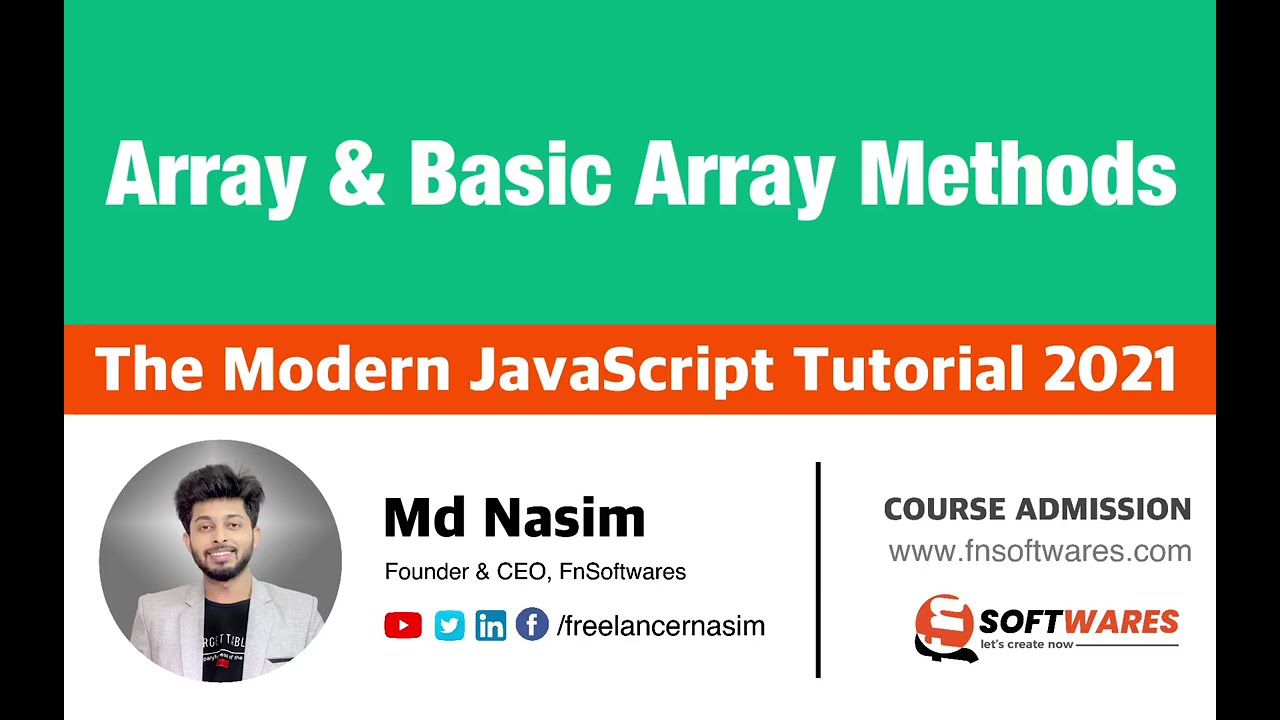 017 | Array & Basic Methods | The Modern JavaScript Tutorial